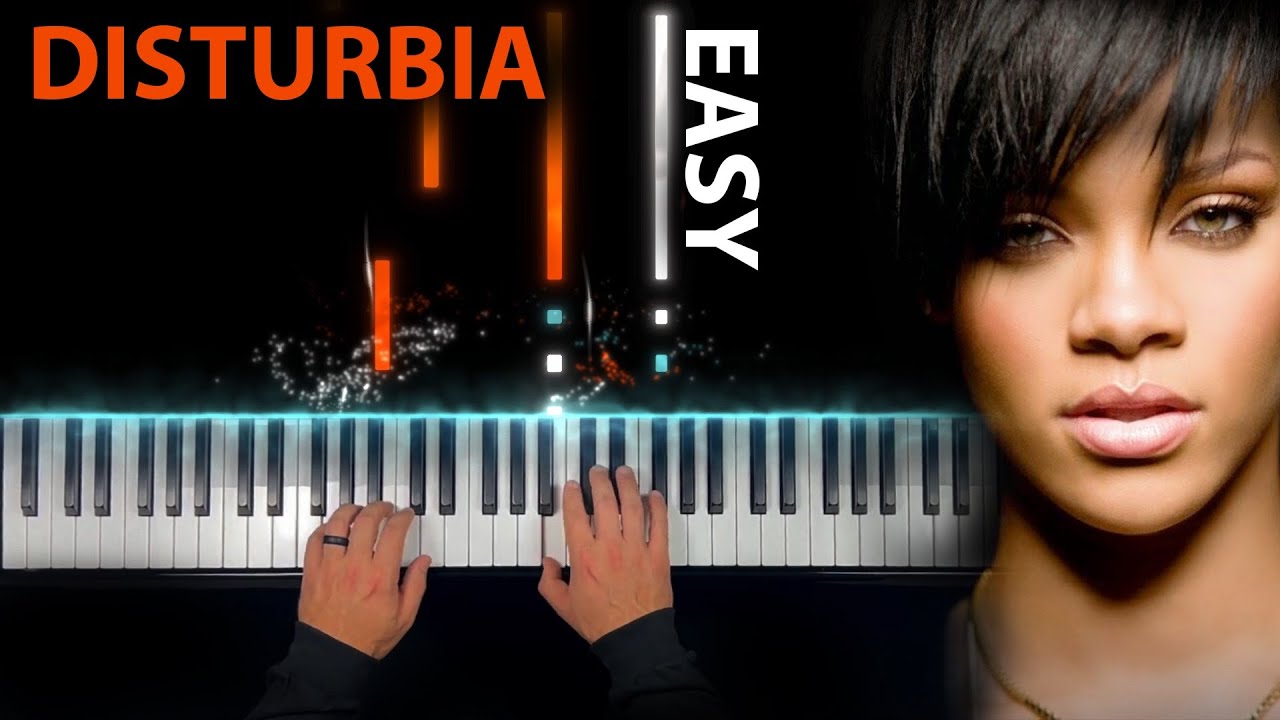 Disturbia - Rihanna (Piano Tutorial) Early Beginner - YouTube