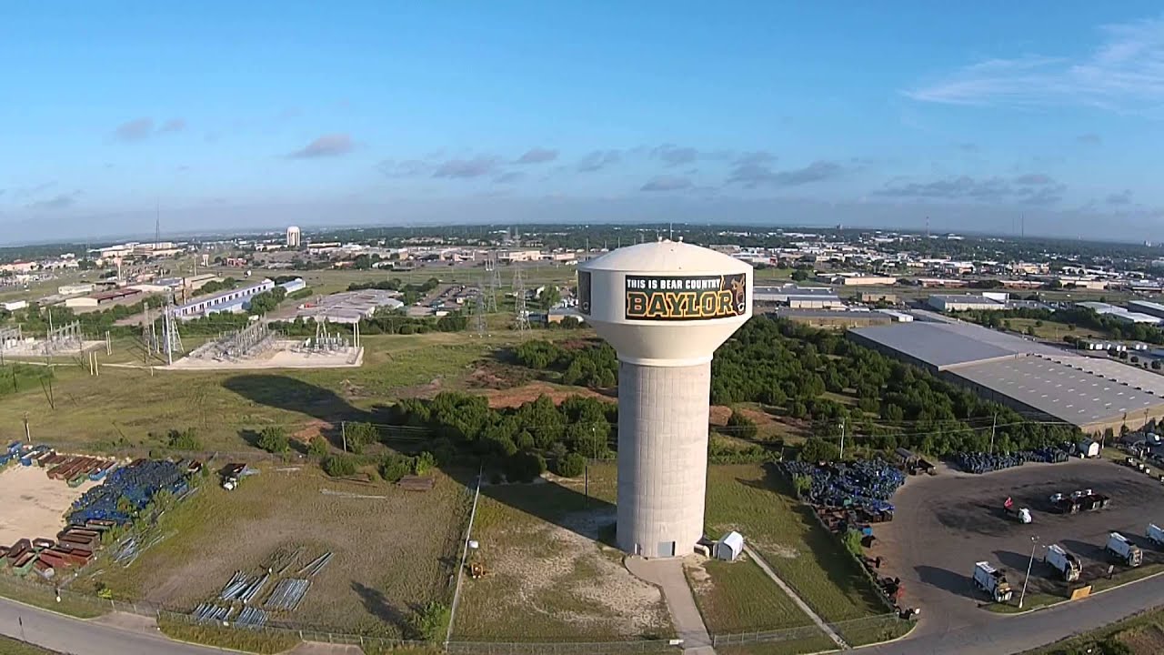 Baylor Waco Water Tower Flyby - YouTube