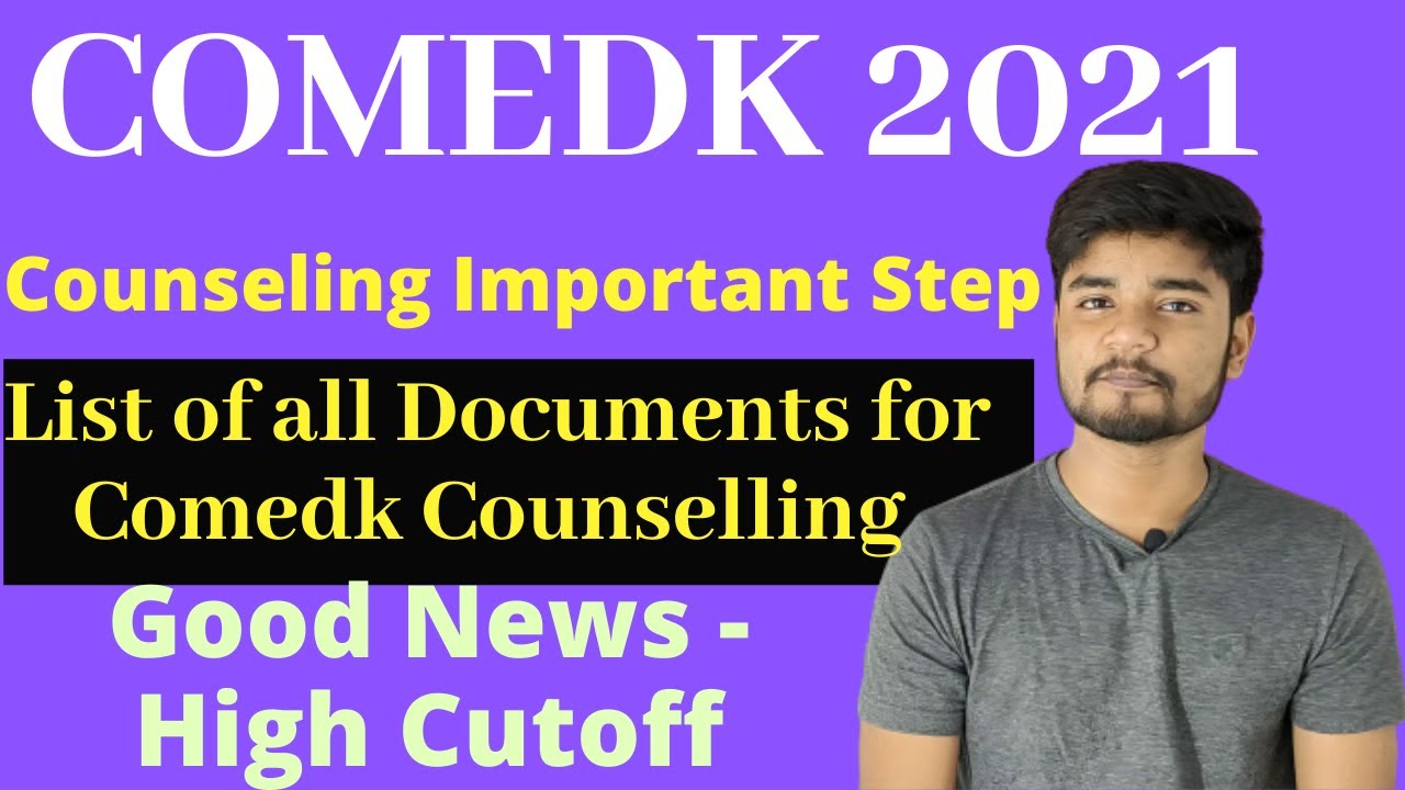 COMEDK 2021 Document Verification Process - Important Documents for ...