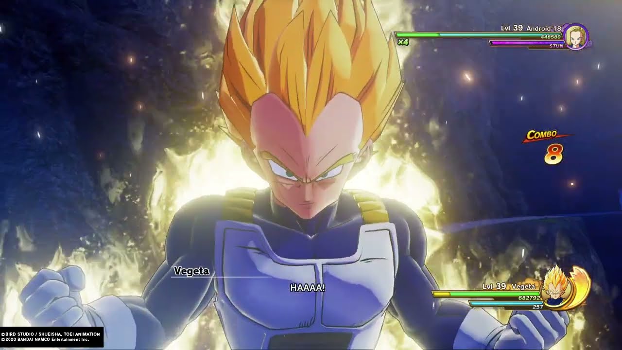 Dragon Ball Z Kakarot - Vegeta vs Android 18 - YouTube