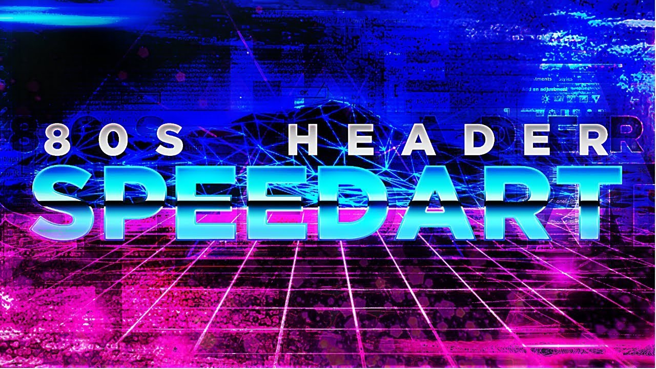 80s Twitter Header Speedart | Photoshop - YouTube