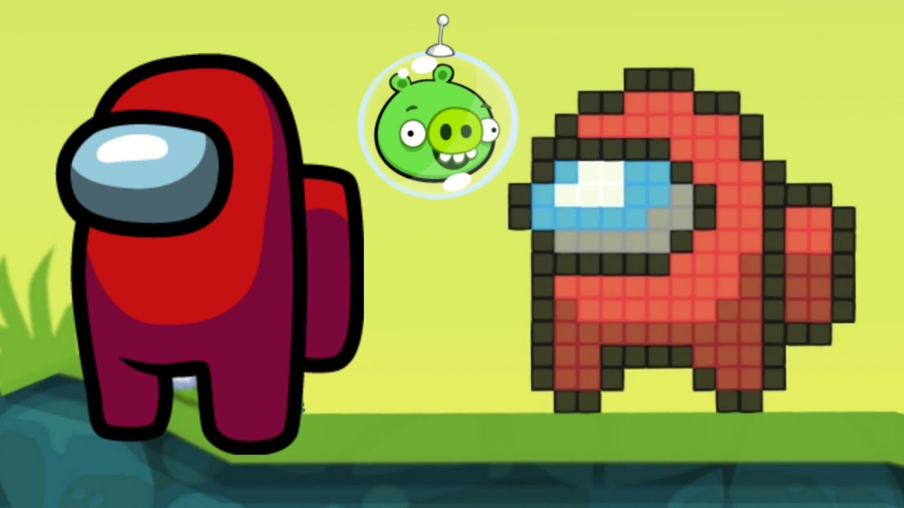 AMONG US BAD PIGGIES - YouTube