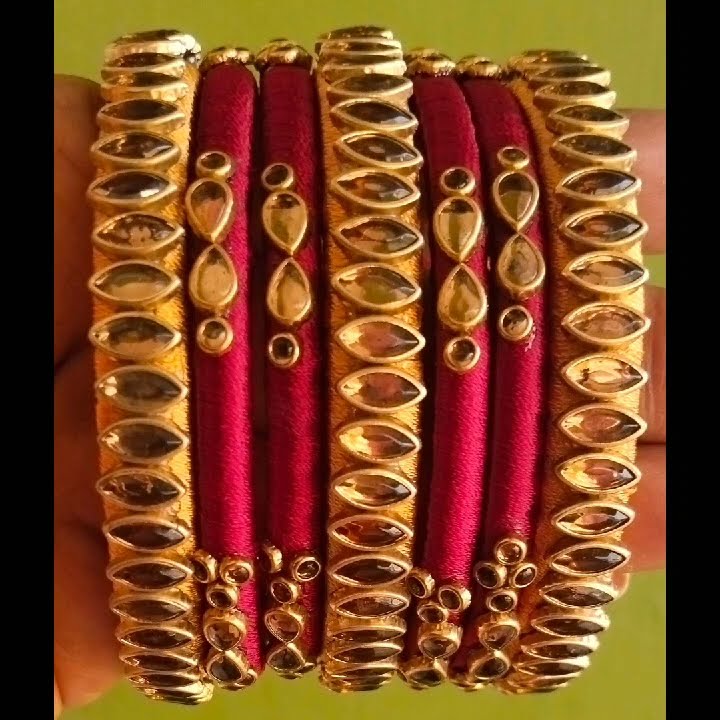 Kundan Bangles set🌸colours and sizes can be customised 🌸To order👉 ...