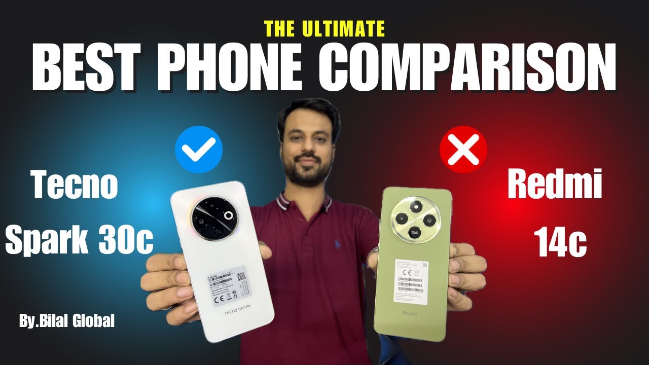 Redmi 14c Vs Tecno Spark 30c Comparison Which Phone Is Best ? Same ...