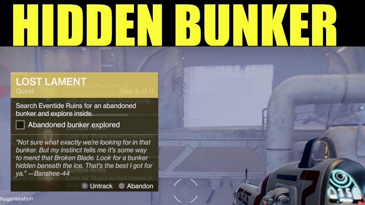 Search Eventide Ruins for an abandoned bunker and explore inside ...