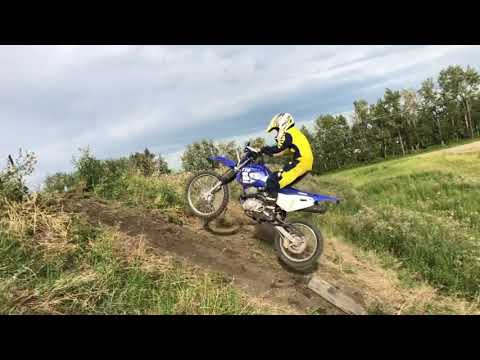 Cr125 And ttr125 on homemade pit bike track - YouTube