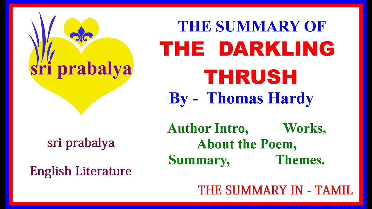 Sparknotes The Darkling Thrush