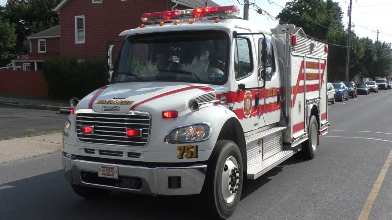 Emmaus Fire Department Squad 751 Responding 7/5/19 - YouTube