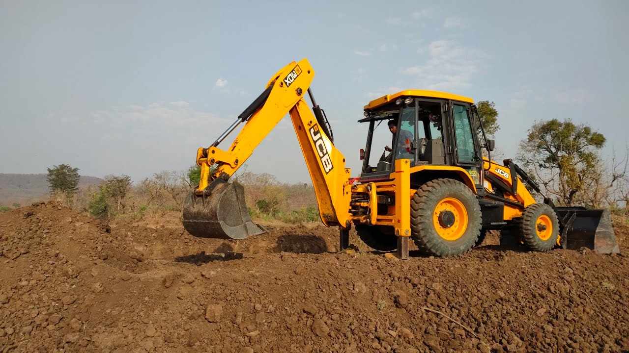 JCB Backhoe Machine Working on Mud - jcb loader driving jcb loader ...