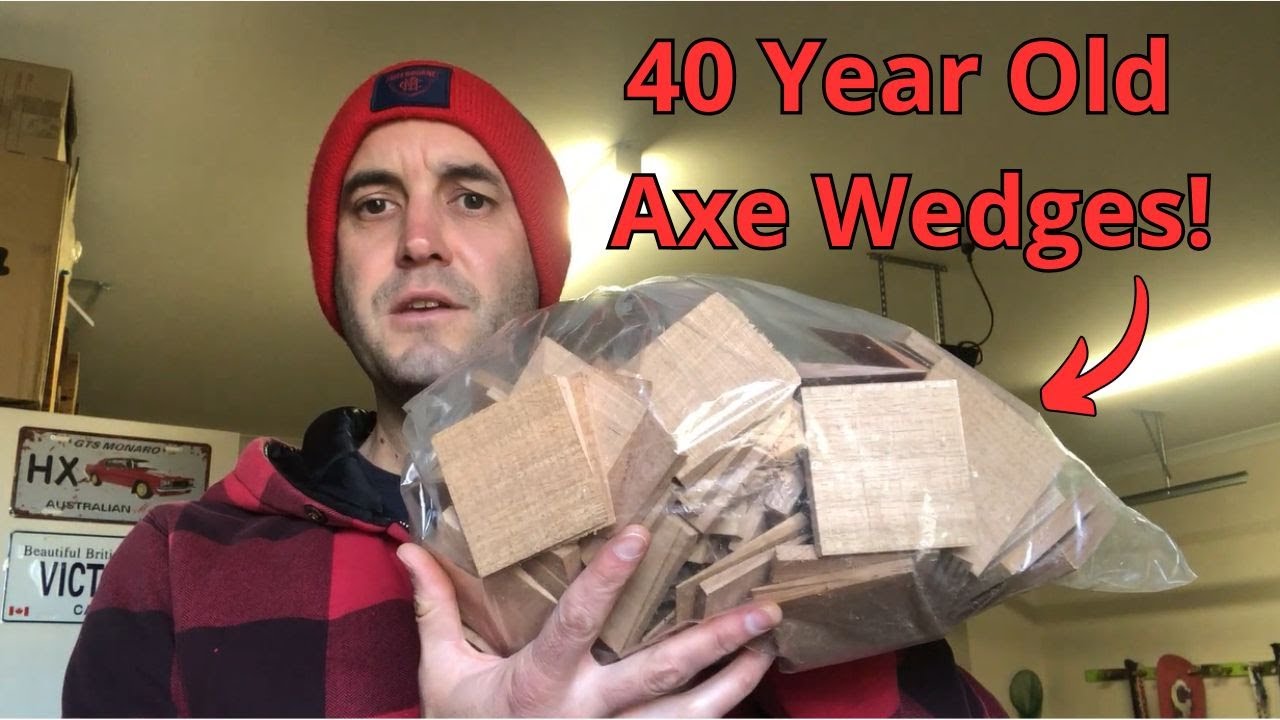 5 Lb Hytest Forged Tools Axe Head, 40 year old axe wedges, painted OG ...