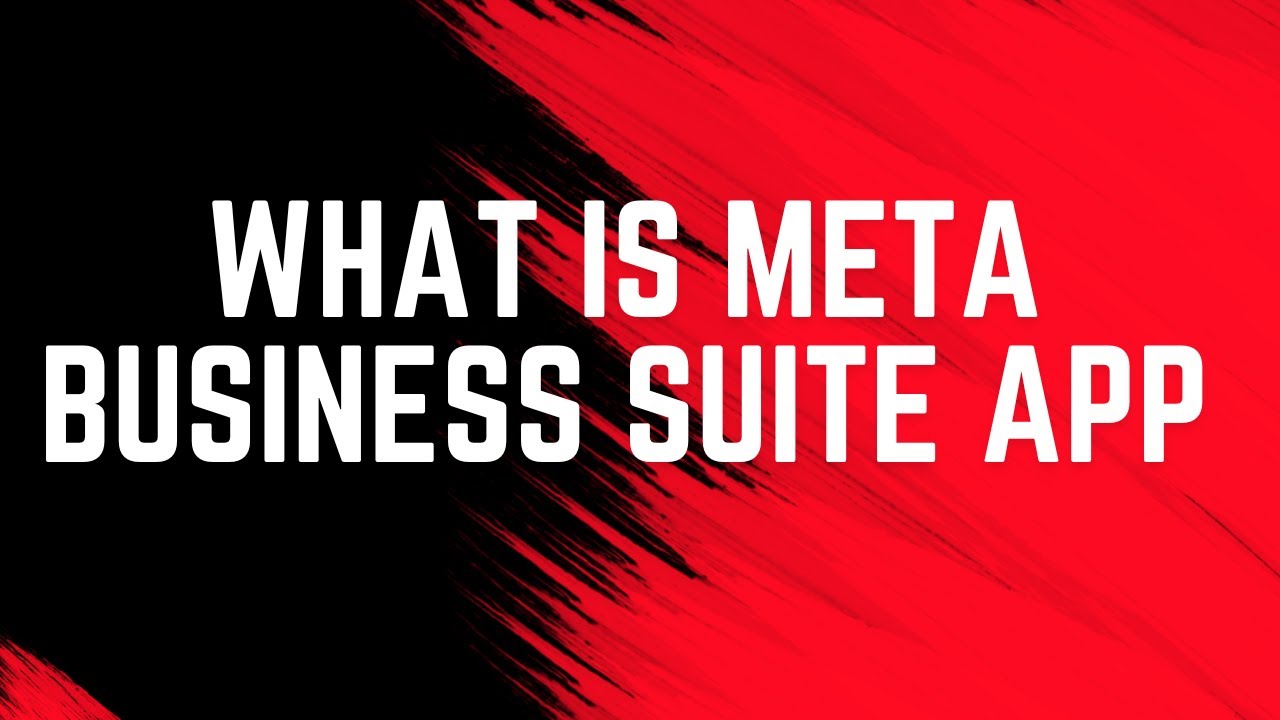 what is meta business suite app - YouTube