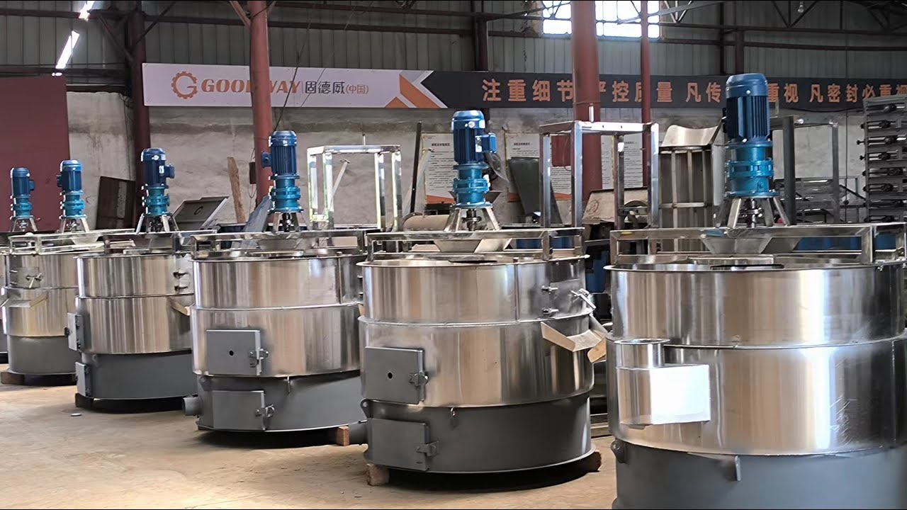 Goodway cassava garri frying /roasting machine - YouTube