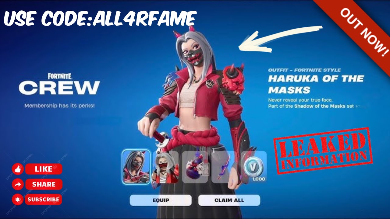 #FORTNITE`S *CREW PASS REWARDS FOR FEBRUARY* USE CODE:ALL4RFAME # ...