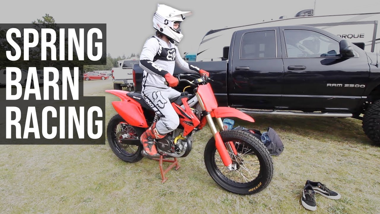 450 COMES OUT FOR SPRING BARN RACING! - YouTube