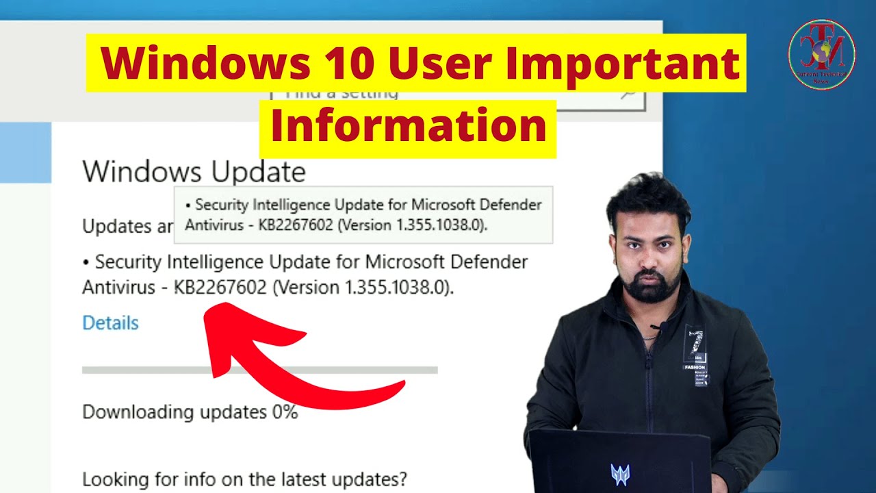 Windows 10 Old and New, Windows defender Antivirus Update || KB2267602 ...