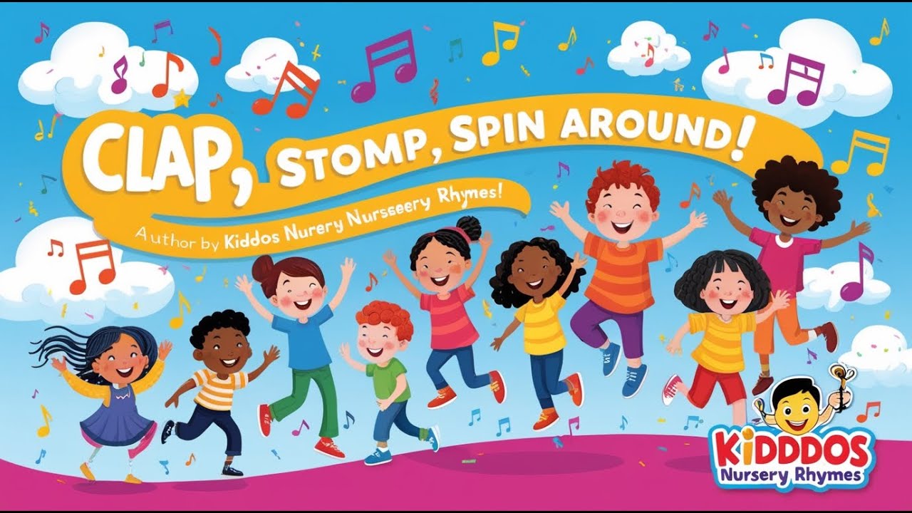Clap, Stomp, Spin Around! | Kids' Song with Lyrics | Kiddos Nursery ...