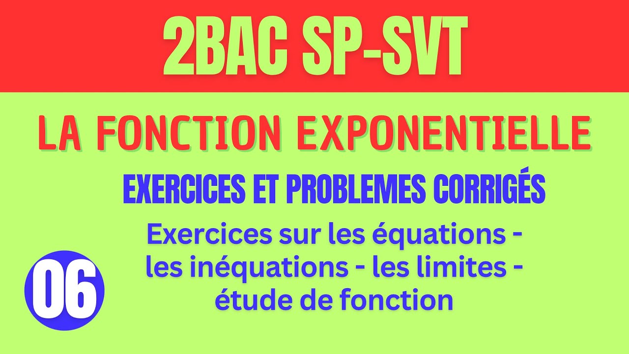 [ 2BAC SP\SVT ] [La Fonction Exponentielle : Exercices corrigés ...