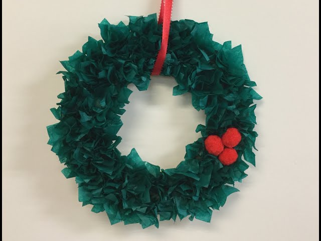 Tissue Paper Wreath Craft Paper Plate Easter Wreath