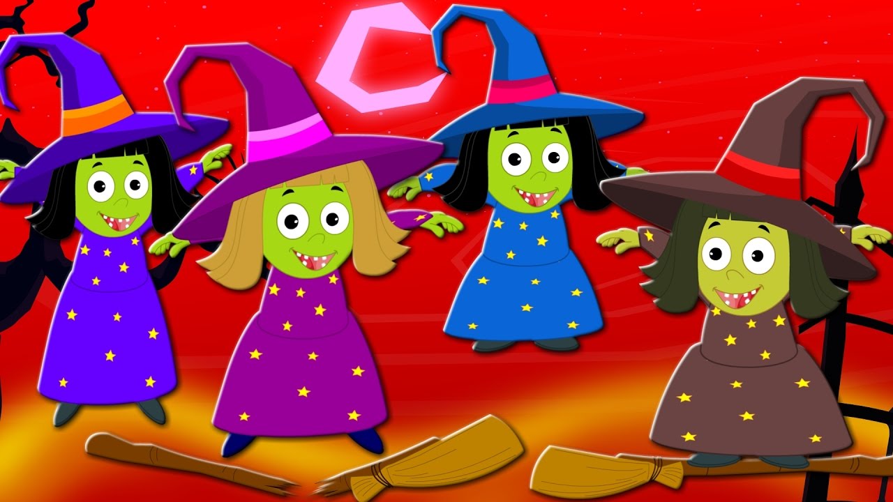Five Wicked Witches | Scary Nursery Rhymes | Kids Songs | Childrens ...