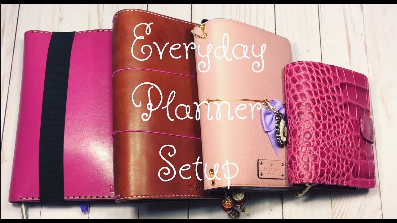 Everyday Planner Setup : Chic Sparrow, Kate Spade, Filofax - YouTube