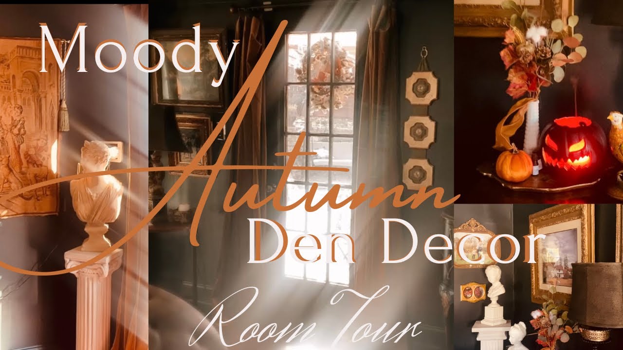 Moody Autumn Den Home Decor + Room Tour #homedecor #thrift #fall # ...