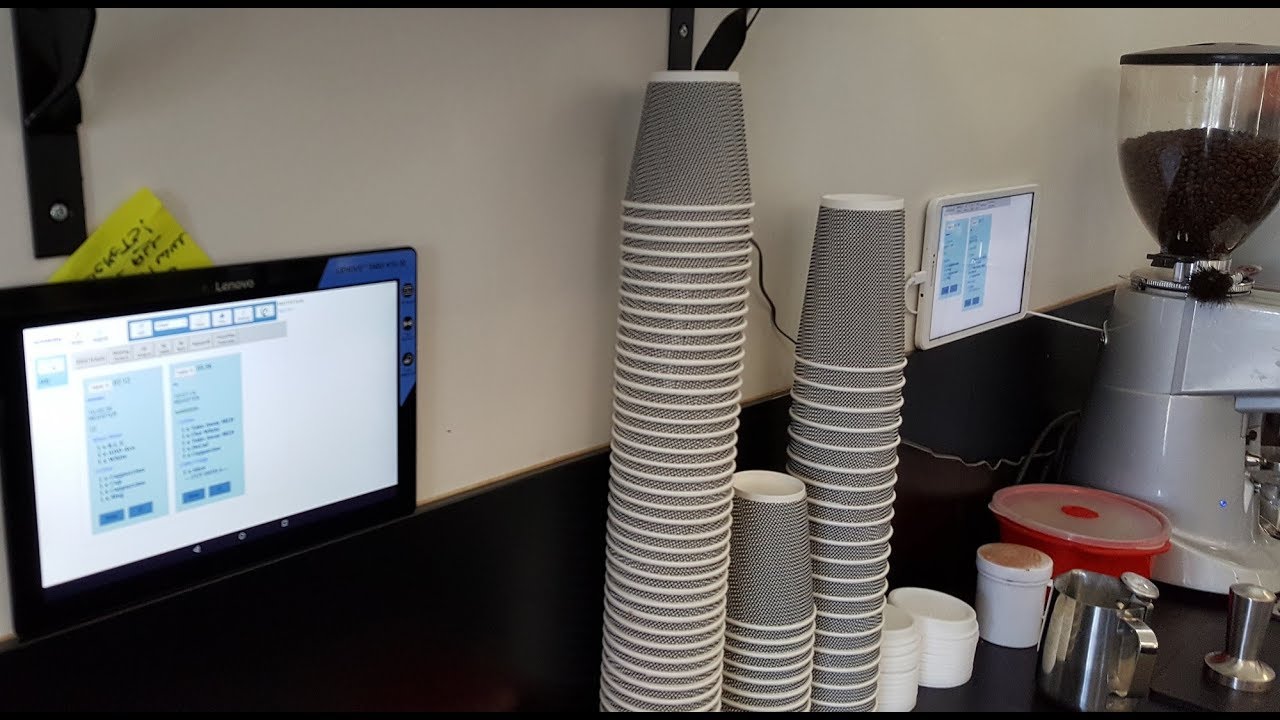 Multiple Bump Screens / KDS (Kitchen Display System) used in a Coffee ...