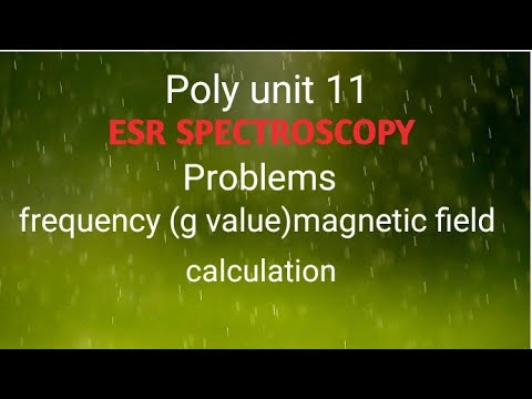 esr spectroscopy problem for frequency g value magnetic field calculation prabhu chemistry tamil ...