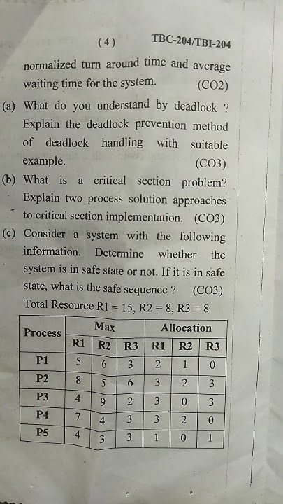 BCA 2nd sem Operating System End term question paper (2023) 😇#bca #bcastudents #operatingsystem ...