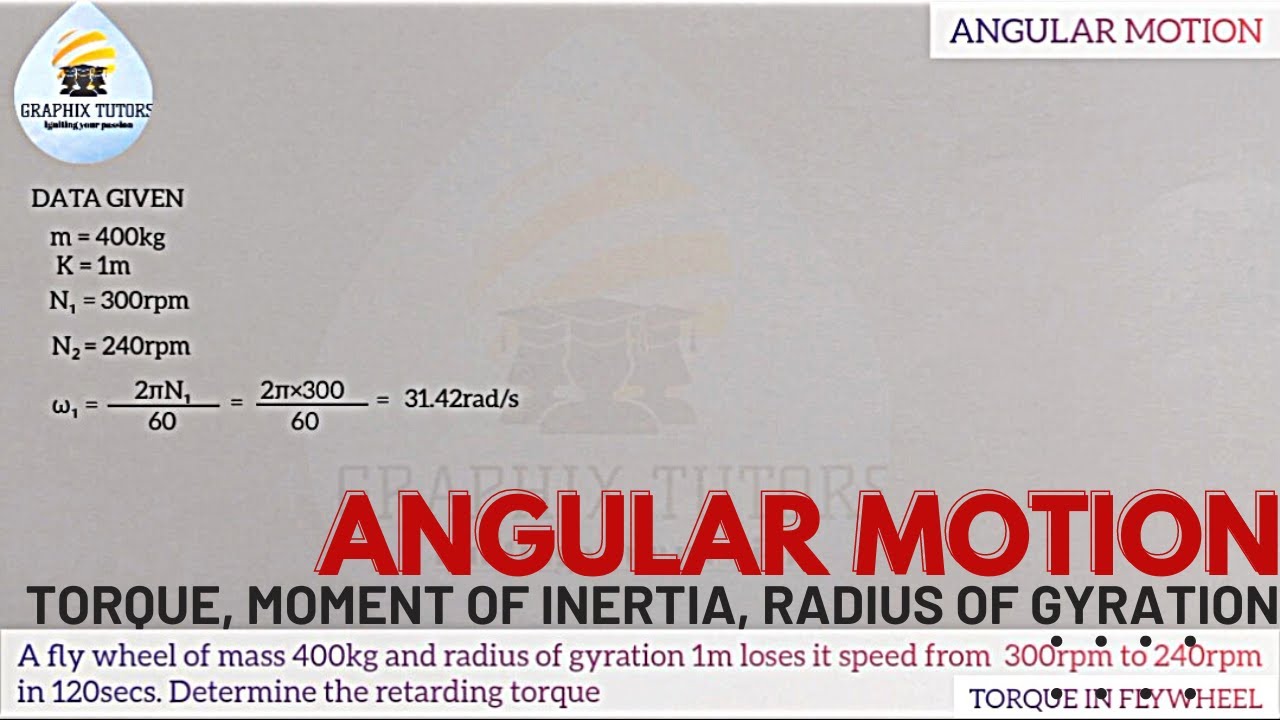 ANGULAR MOTION -Torque, Radius of Gyration, Moment of Inertia and and ...