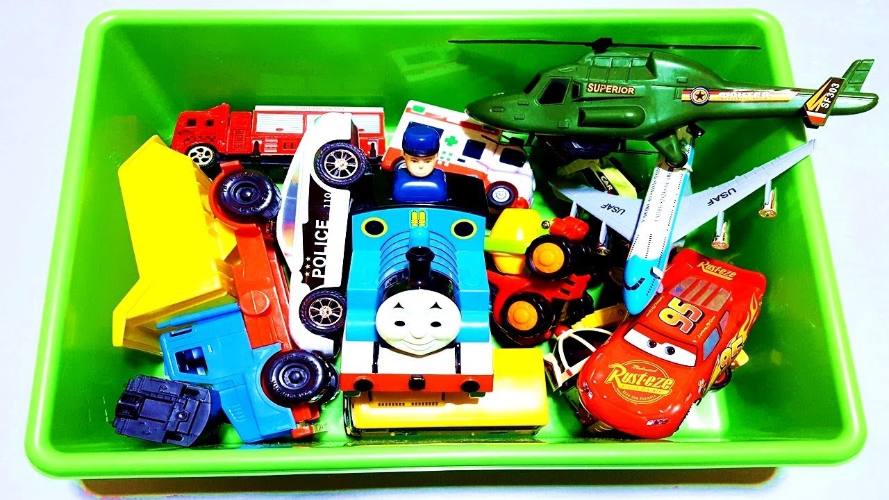 Box of Vehicle Toys for Teaching and Learning Color cars for kids - YouTube