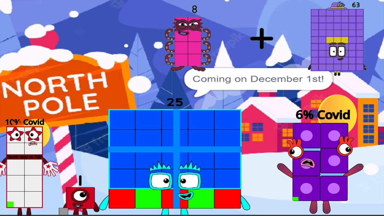 Numberblocks Christmas shorts Deck the halls! Covid Blocks band 2 ...