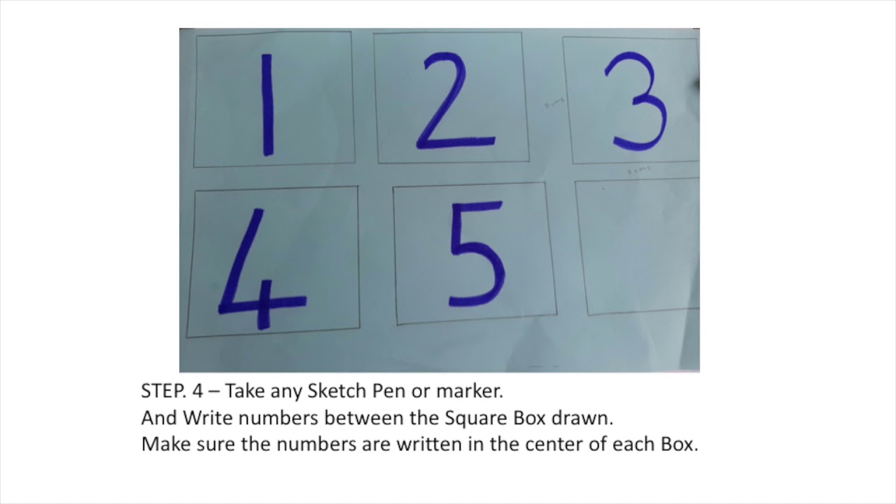 How to make Number Flash Card. - YouTube