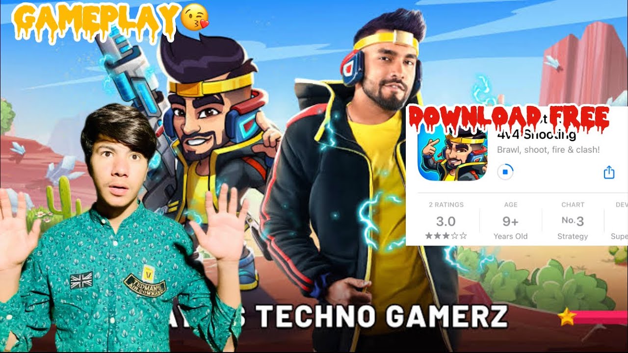 My First game in @BattleStarsOfficial with Techno gamerz character I ...