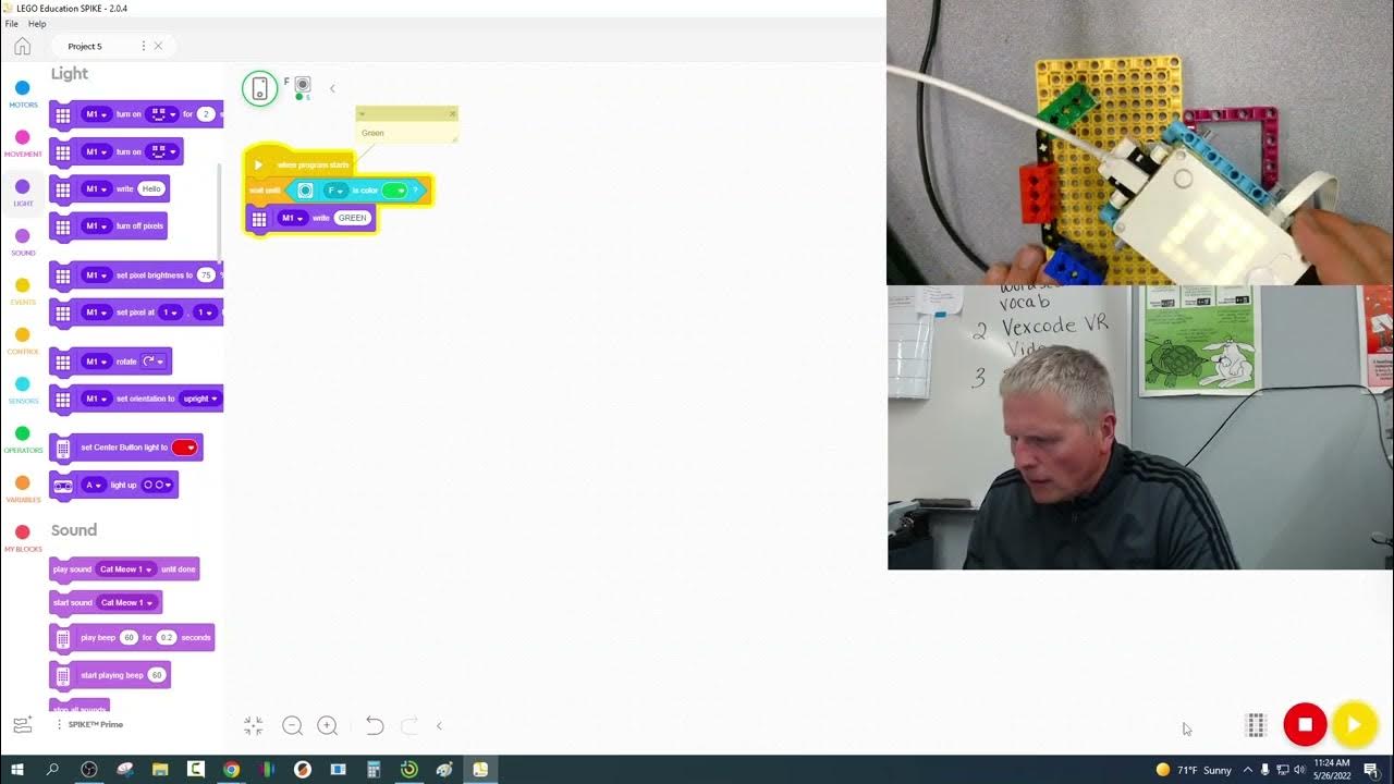 Lego Spike Prime - Color Sensor Basics (Modified Kiki Assignment) - YouTube