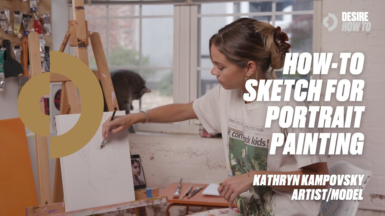 How-To Sketch for Portrait Painting | Kathryn Kampovsky - YouTube