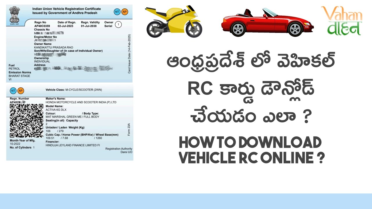 How to download vehicle RC online | How to download Rc In Andhra ...
