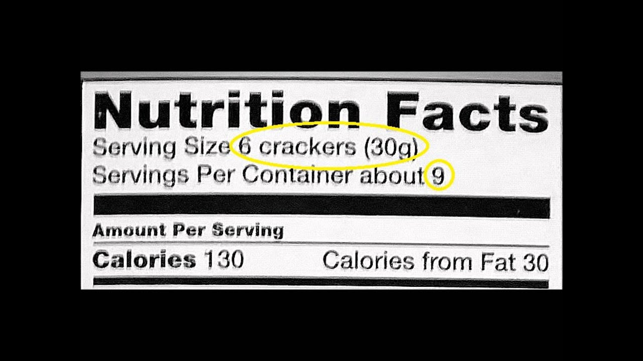 Food Labels For Athletes 2 Serving Sizes And Servings Per Container