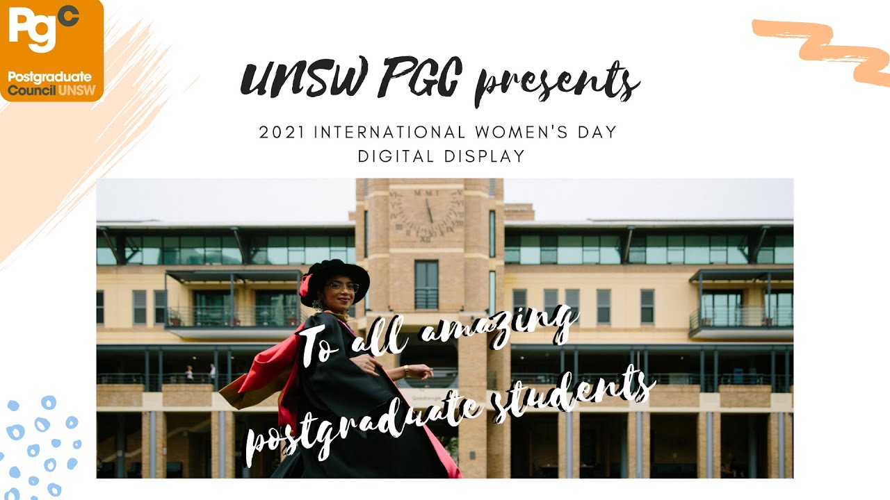 2021 UNSW PGC International Women's Day Display - YouTube