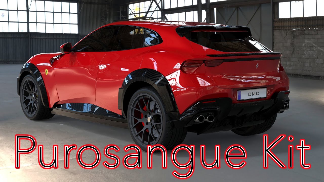 DMC Ferrari Purosangue - Carbon Fiber Body Kit : Trunk Spoiler, Roof ...
