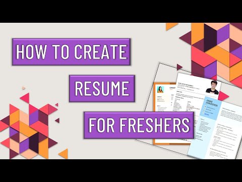 How To Create Resume for Freshers - YouTube