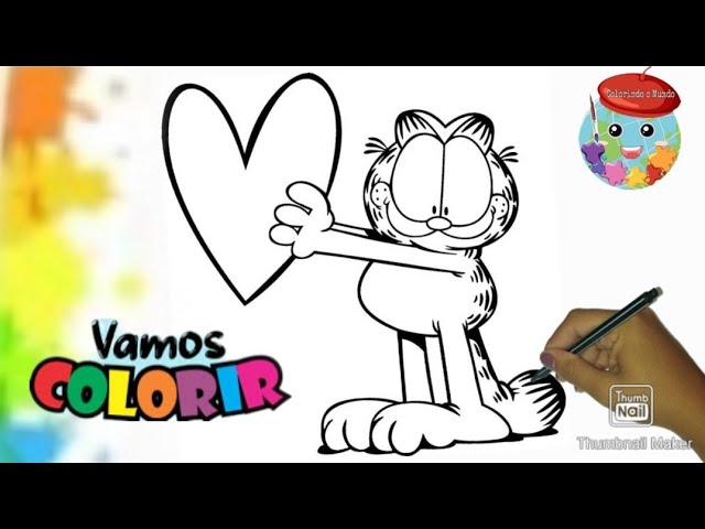 Desenhos De Garfield E Odie Para Colorir 🧡🖤 Como Desenhar O