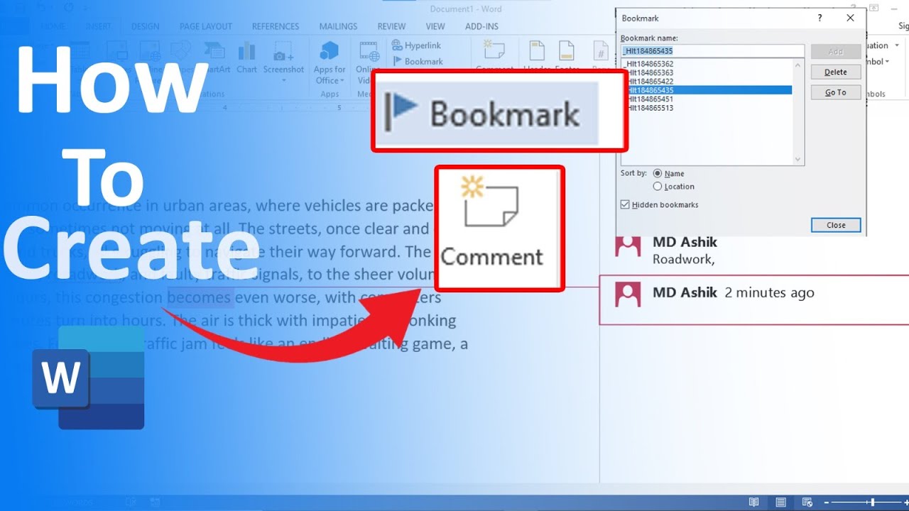 Bookmark and Comment │ Microsoft Office Word │#Ali_Ahammed_Ripon # ...