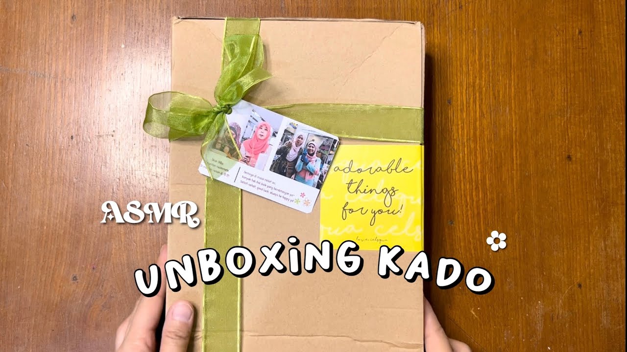 unboxing 🎁 kado resign [asmr] 🎙 친한 친구에게서 받은 선물 언박싱 - YouTube