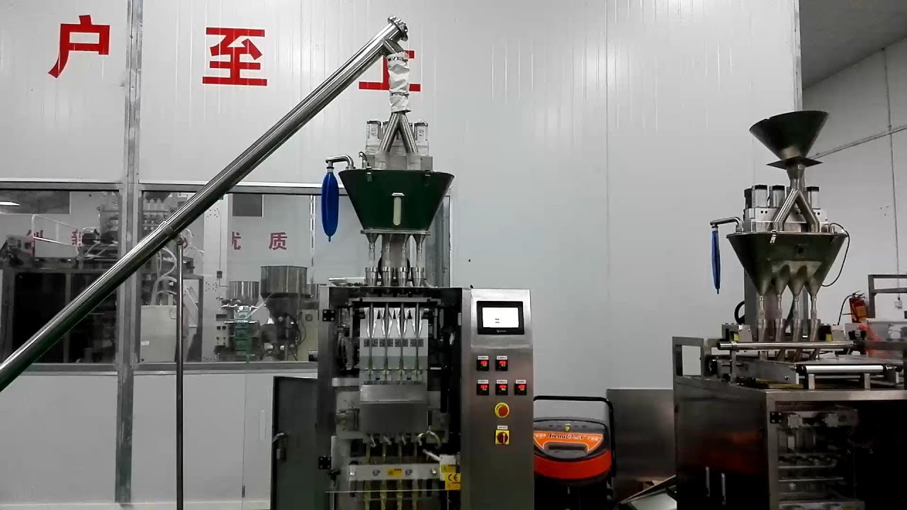 Multi-row powder packaging machine-4 rows back sealing powder machine ...