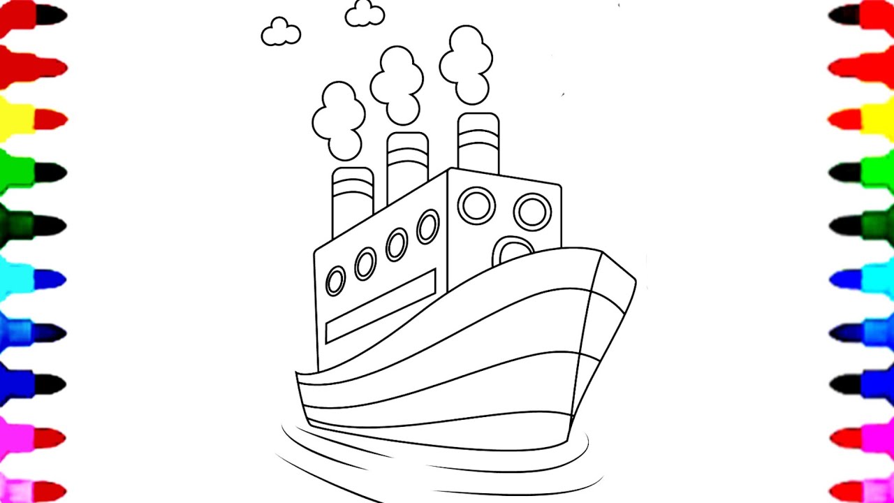 Easy Ship drawing |🚢| How to draw a Ship for kids & toddlers ...