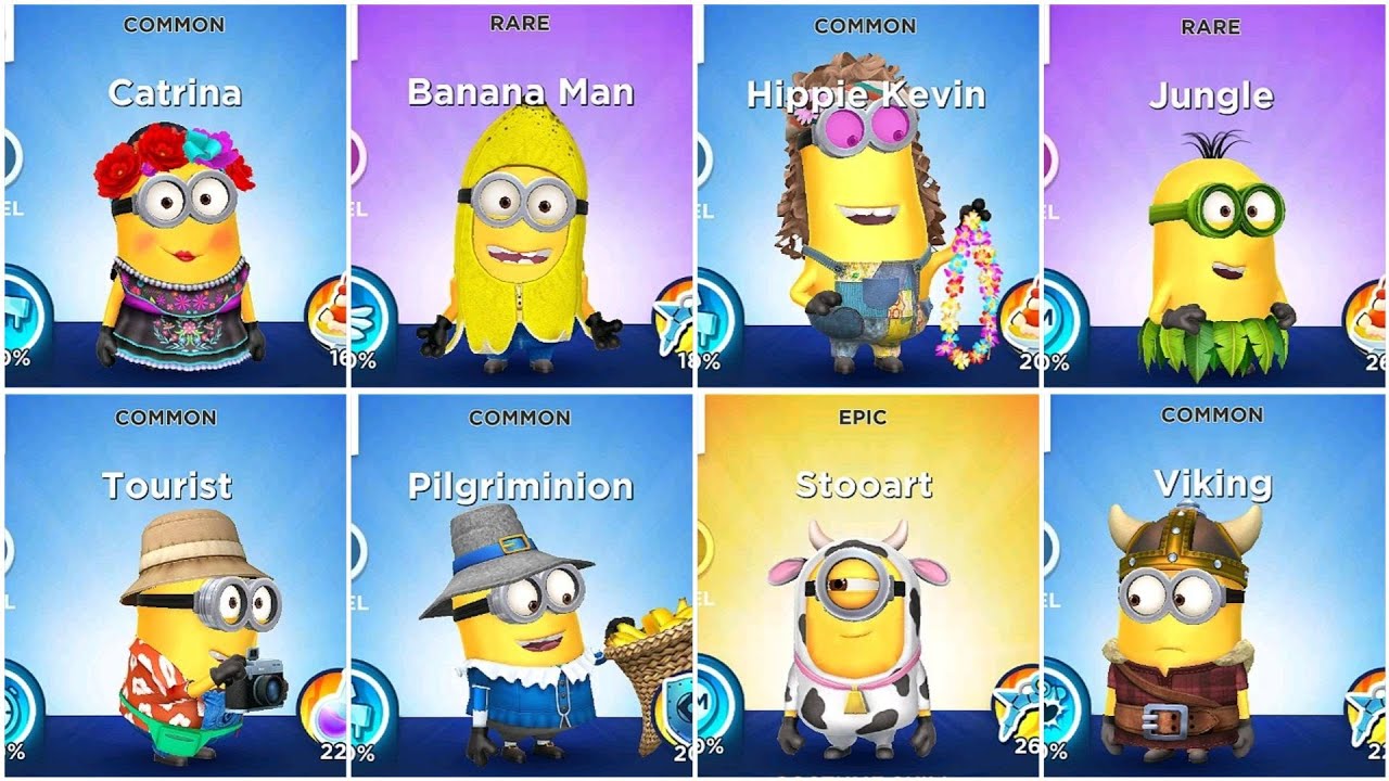 Minion Rush Catrina VS Banana Man VS Jungle VS Tourist VS Stooart VS ...