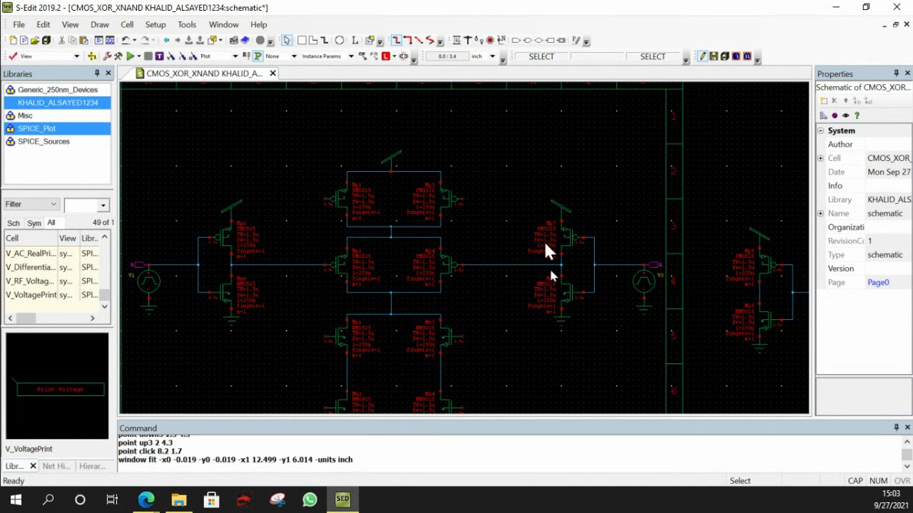 CMOS XOR/XNAND by using Tanner S Edit, Tanner T Spice and Tanner ...