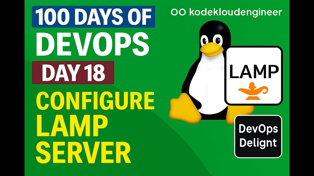 Day 18: Configure LAMP server | Kodekloud Engineer - YouTube