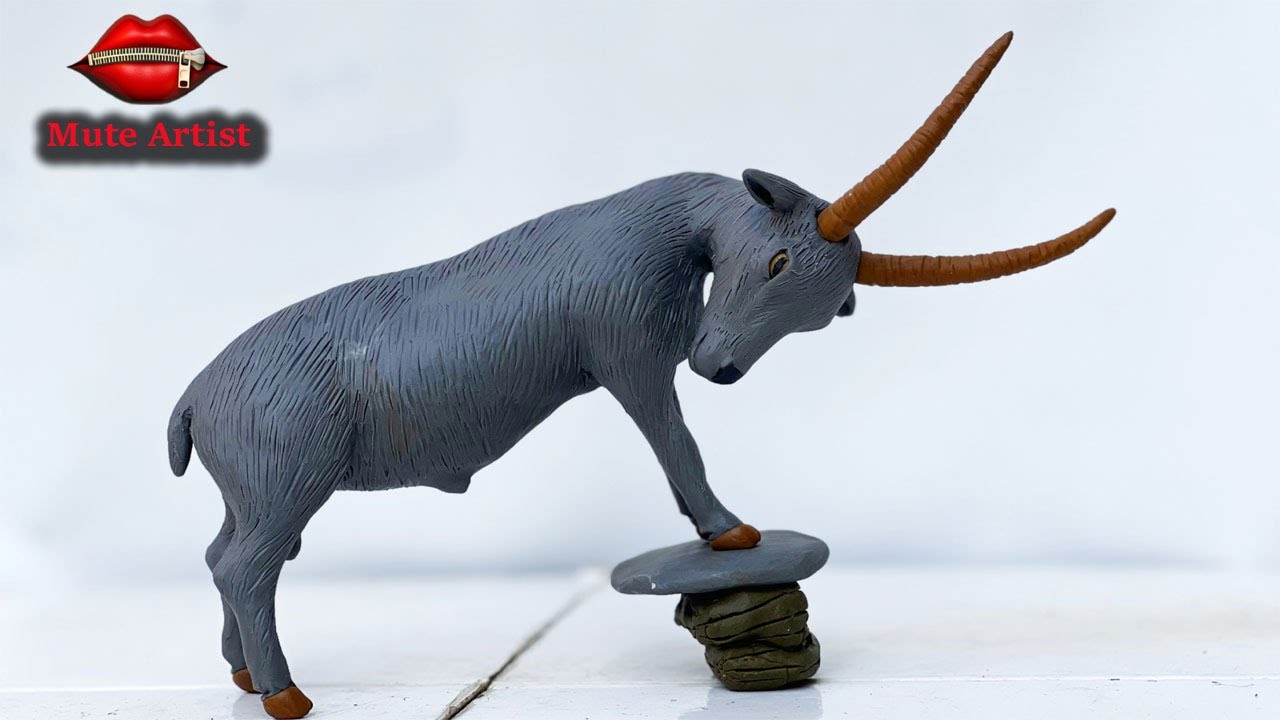How to Make a Realistic Goat with Polymer Clay | Easy DIY Animal ...