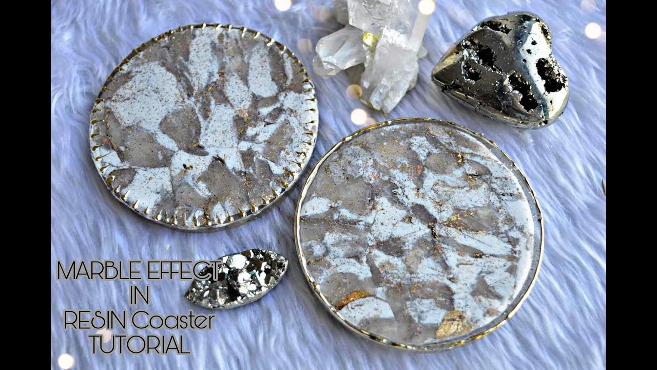 Gorgeous Marble Effect In Resin Coasters Using Polymer Clay | Resin Art ...
